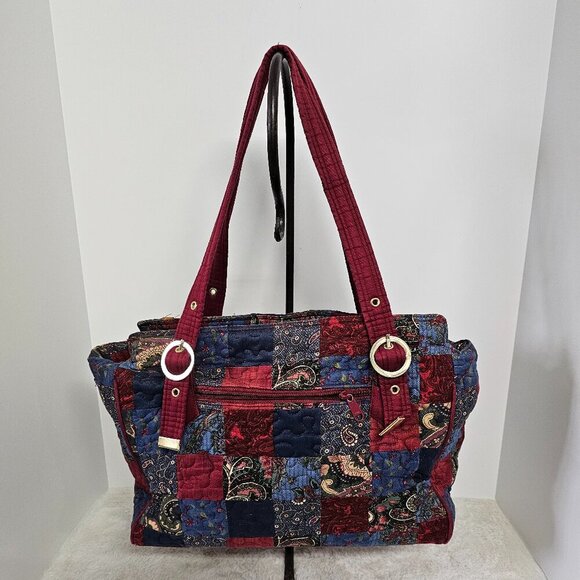 Donna Sharp | Bags | Donna Sharp Blue Red Patchwork Boho Shoulder Bag ...